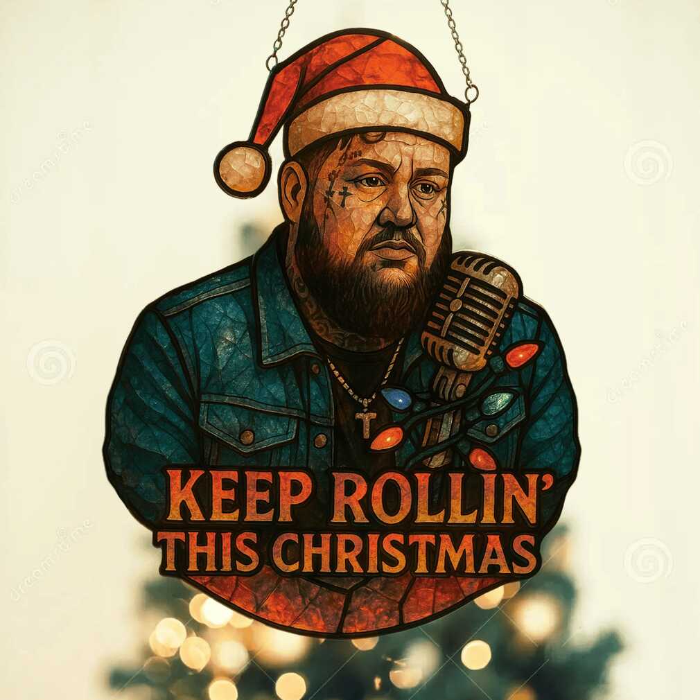 🎄 Jelly Roll Keep Rollin' This Christmas Ornament - Limotees Ornament Xmas