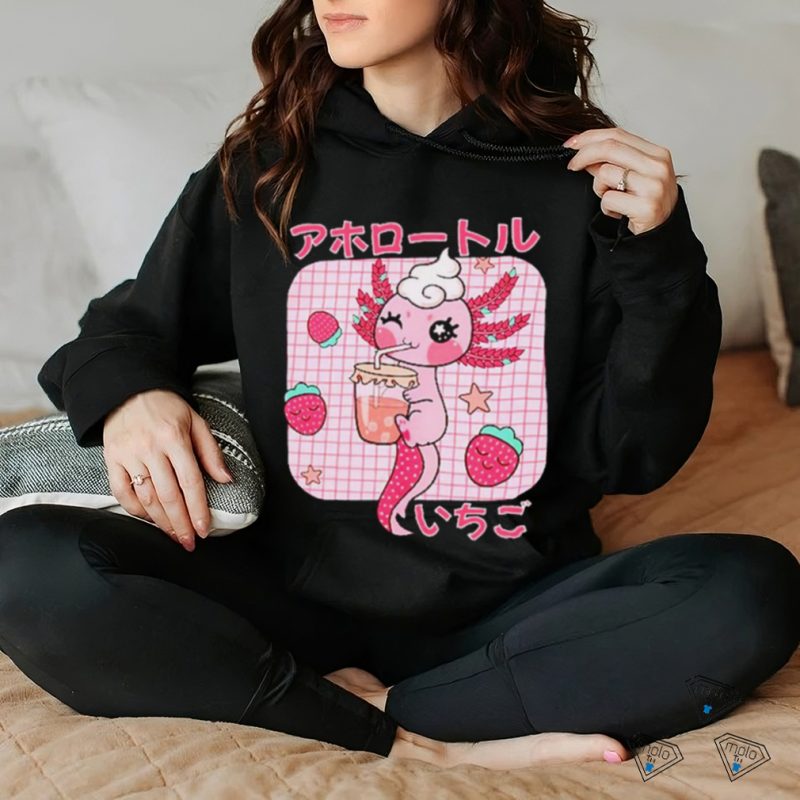 Michelle Otter Strawberry Axolotl Cute cartoon shirt, hoodie, sweater ...
