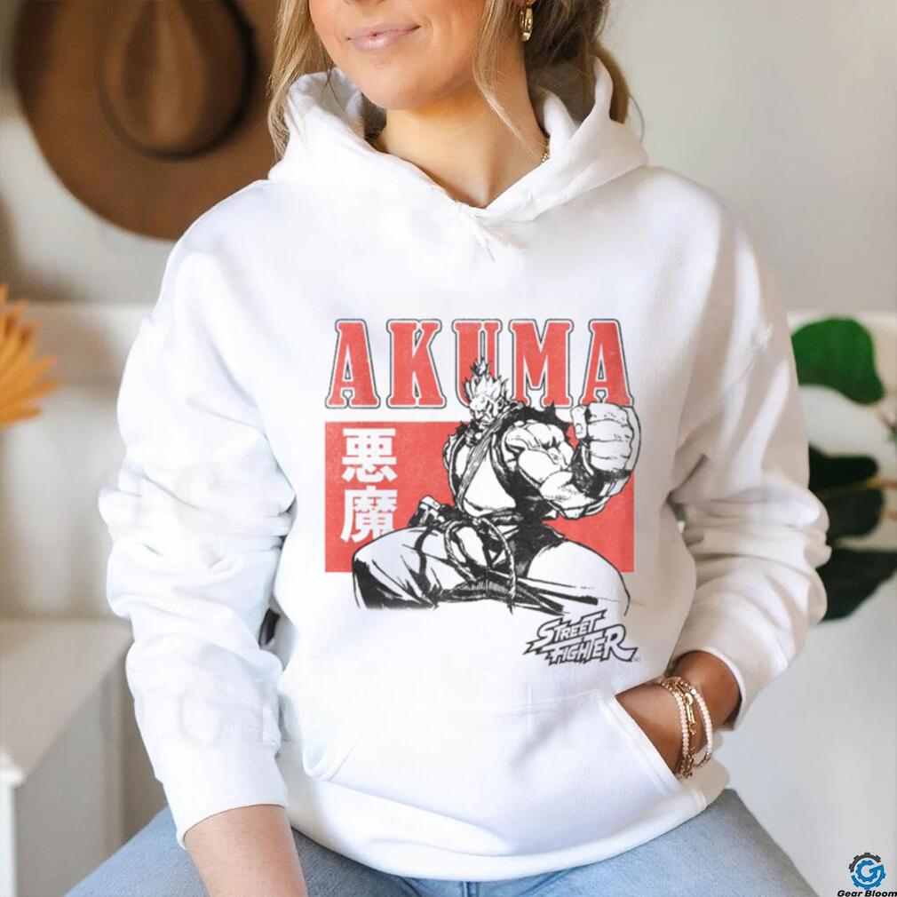 Street Fighter Akuma Character Block Junior Shirt, hoodie, sweater ...
