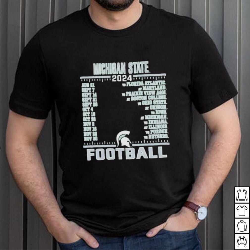 Official Michigan State Spartans Champion 2024 Football Schedule Shirt ...